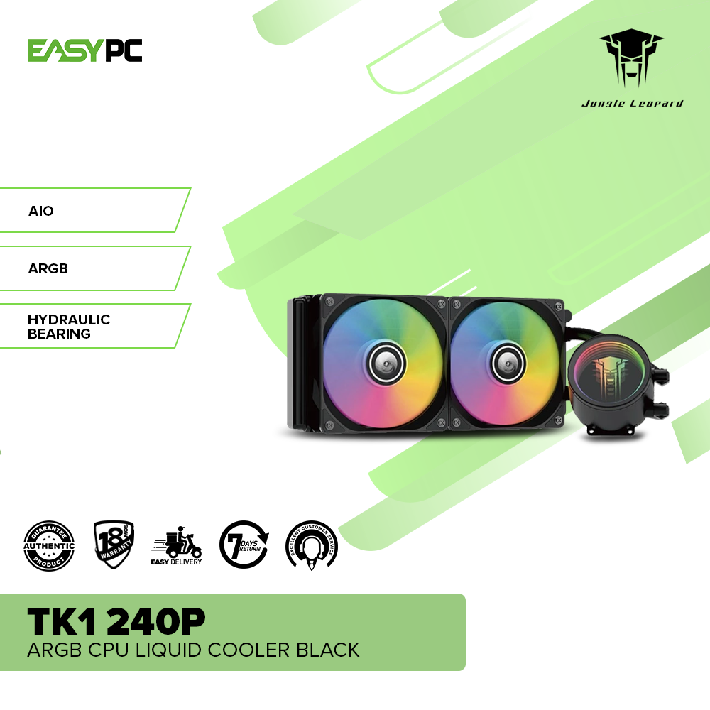 Jungle Leopard TK1 240P ARGB CPU Liquid Cooler Black – EasyPC