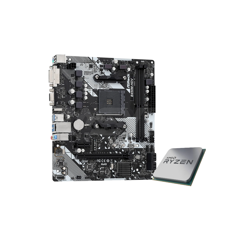 AMD Ryzen 5 5500GT Gaming PC Bundle - 8GB RAM 256GB SSD Desktop Comput ...