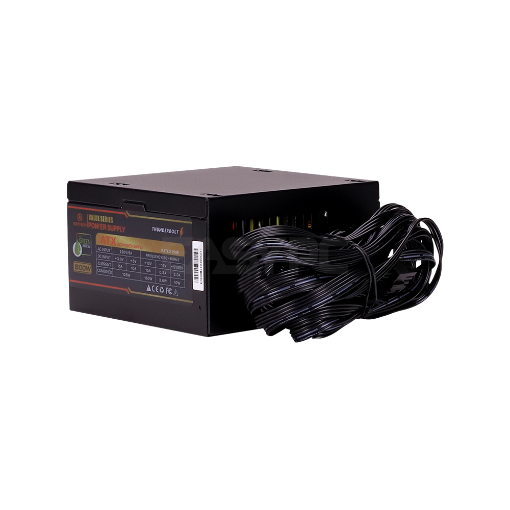 Keytech Thunderbolt 800 Watts Power Supply – EasyPC