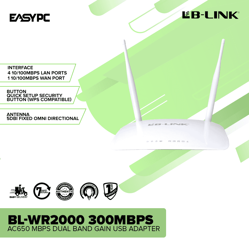 LB-LINK BL-WR2000 300Mbps Wireless N Router – EasyPC