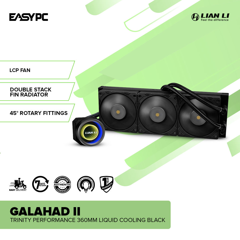 Lian LI Galahad II Trinity Performance 360mm Liquid Cooling Black – EasyPC