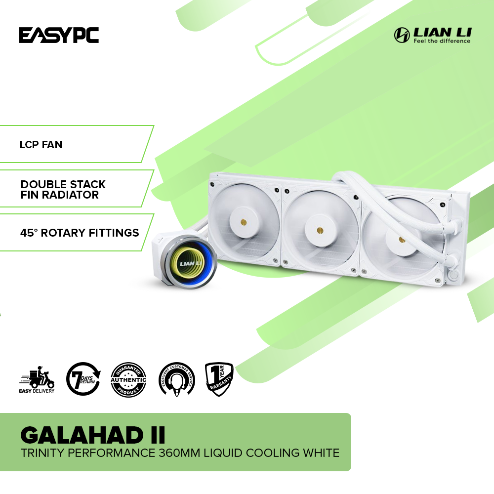 Lian LI Galahad II Trinity Performance 360mm Liquid Cooling White – EasyPC