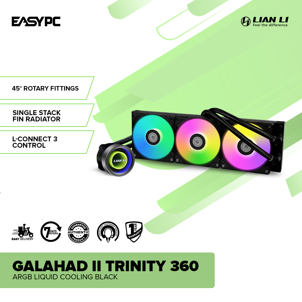 Lian Li Galahad II Trinity 360 ARGB Liquid Cooling Black – EasyPC