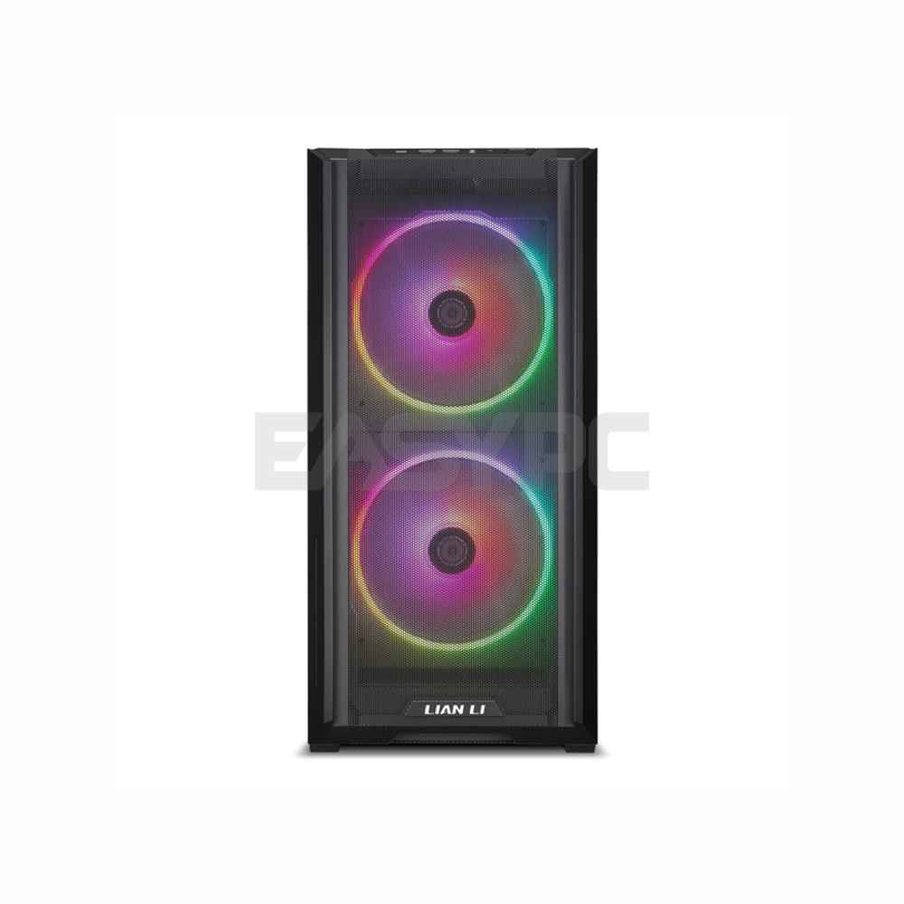 LianLi LanCool 216 ATX Mid Tower Tempered Glass Gaming PC Case RGB Bla ...