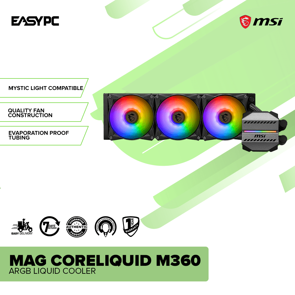 MSI MAG CORELIQUID M360 ARGB Liquid Cooler – EasyPC