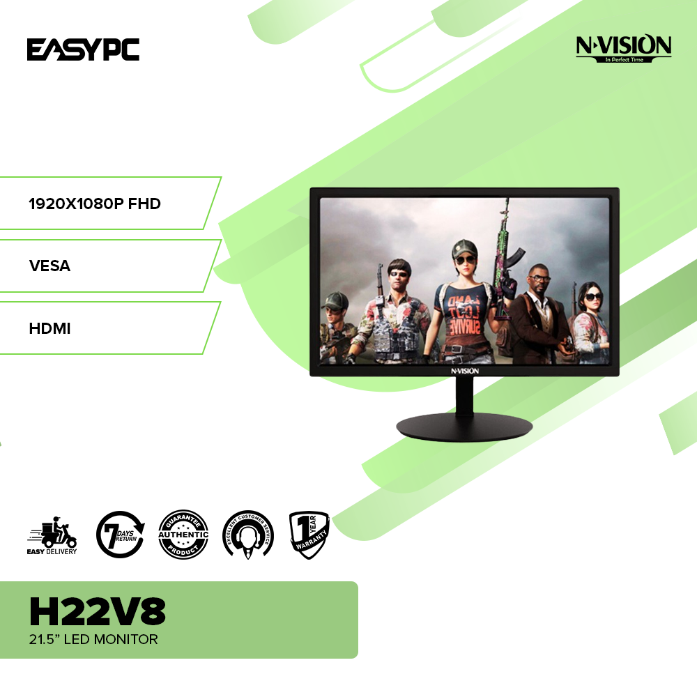 Nvision H22V8 21.5" LED Monitor – EasyPC