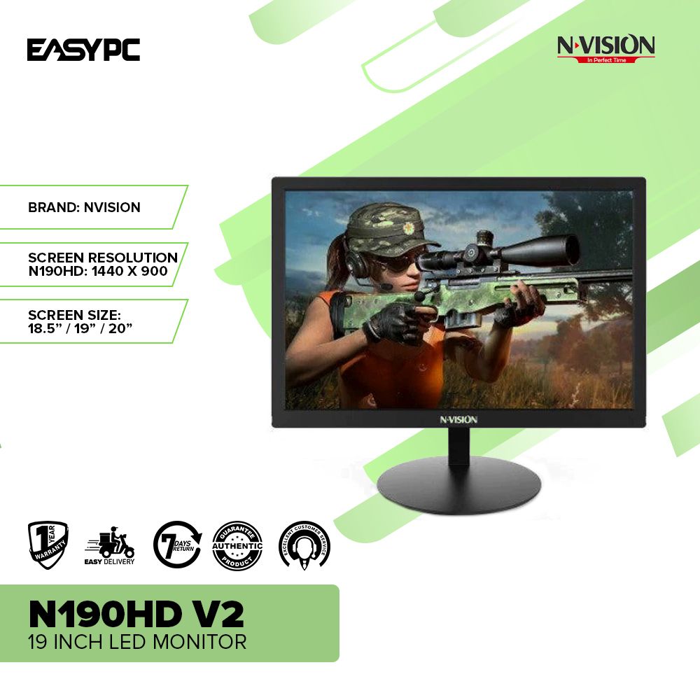 Nvision N190HD V2 19 Inch LED Monitor – EasyPC