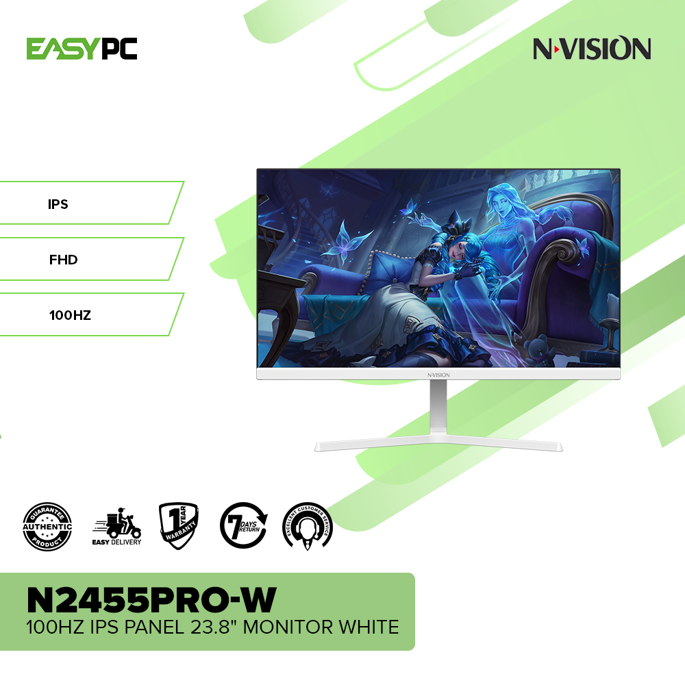 Nvision N2455PRO-W 100Hz IPS Panel 23.8" Monitor White – EasyPC