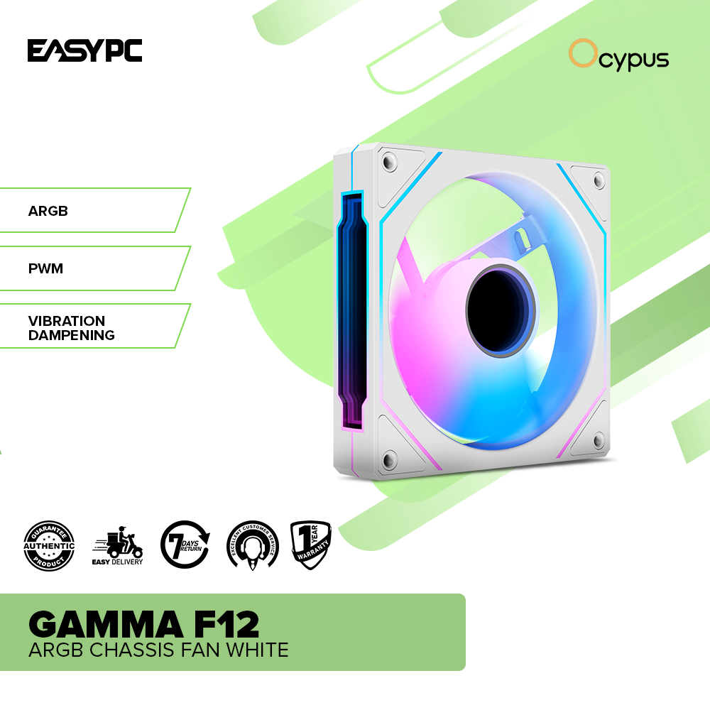 Ocypus Gamma F12 ARGB Chassis Fan White – EasyPC