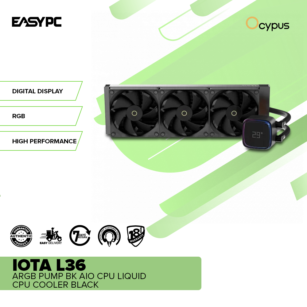 OCYPUS IOTA L36 ARGB PUMP BK AIO CPU LIQUID CPU COOLER BLACK – EasyPC