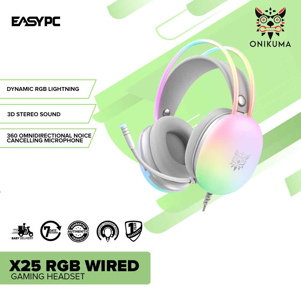 Onikuma X25 RGB Wired Gaming Headset – EasyPC