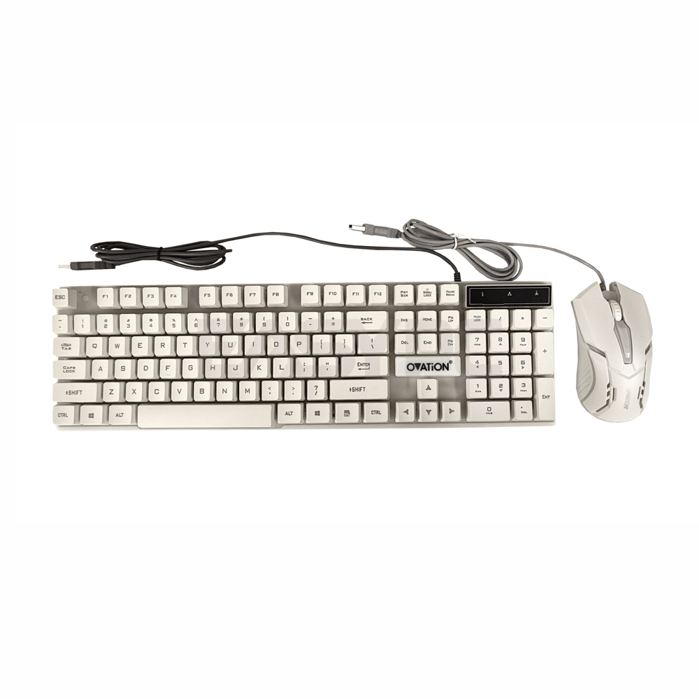 Ovation ACC 2in1 Kit RGB Keyboard and Mouse Combo White – EasyPC