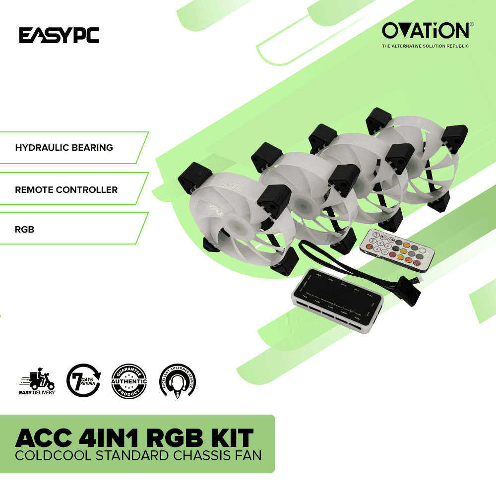 Ovation ACC 4in1 RGB kit Coldcool Standard Chassis Fan – EasyPC