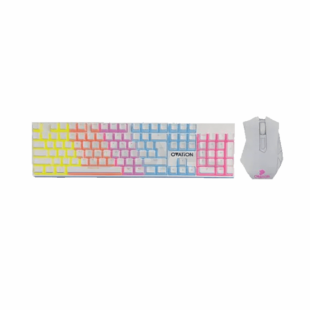 Ovation BTS KF 2in1 RGB Mechanical Keyboard and Mouse white – EasyPC