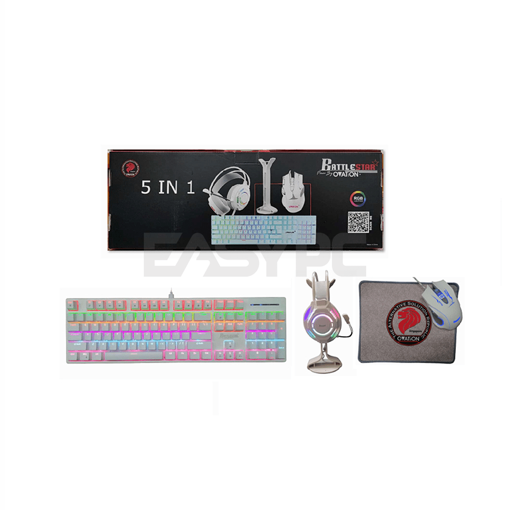 Ovation BTS MK501 5in1 RGB Mechanical Keyboard,Mouse,Headset,Mousepad ...