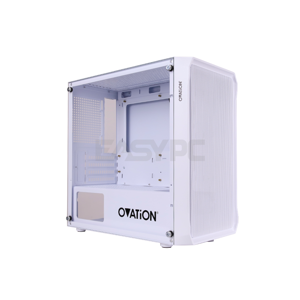 Ovation Hypergate Mesh 3.1 Micro ATX Gaming PC Case White – EasyPC