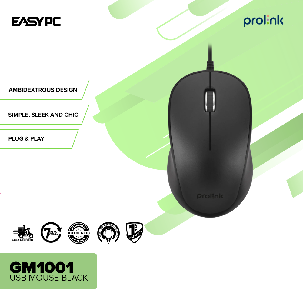 Prolink Prolink USB Mouse Black – EasyPC