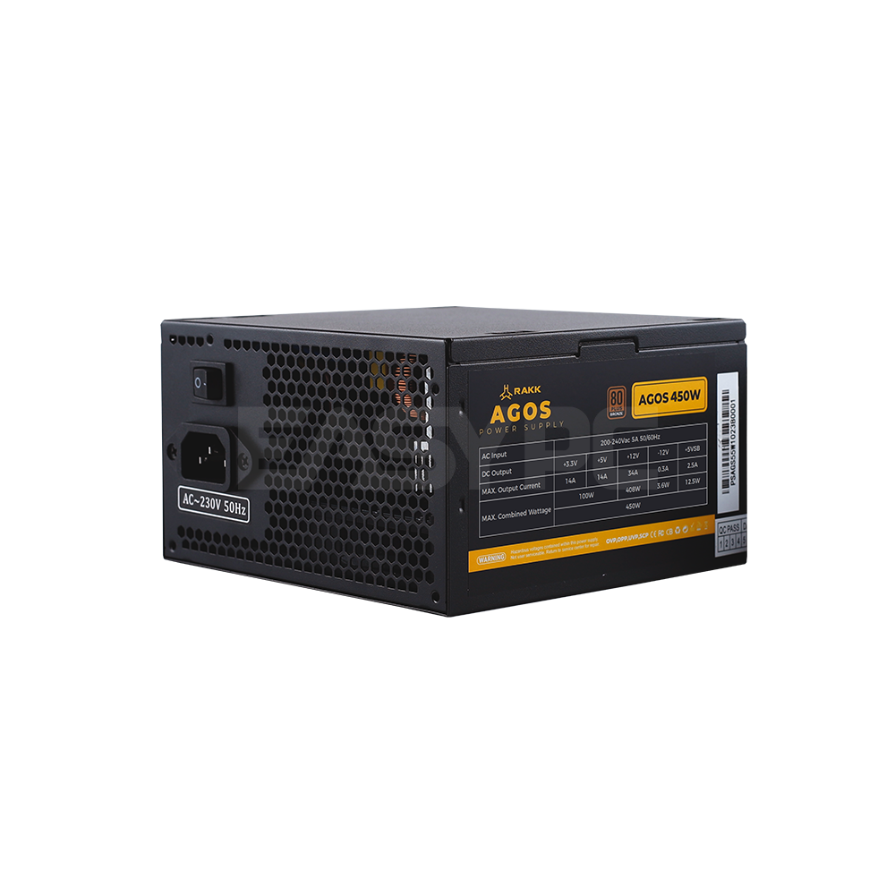 RAKK AGOS 450 Watts 80+ Bronze Power Supply – EasyPC