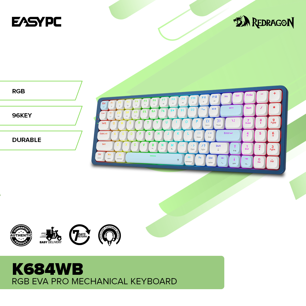Redragon K684WB RGB EVA Pro Mechanical Keyboard – EasyPC