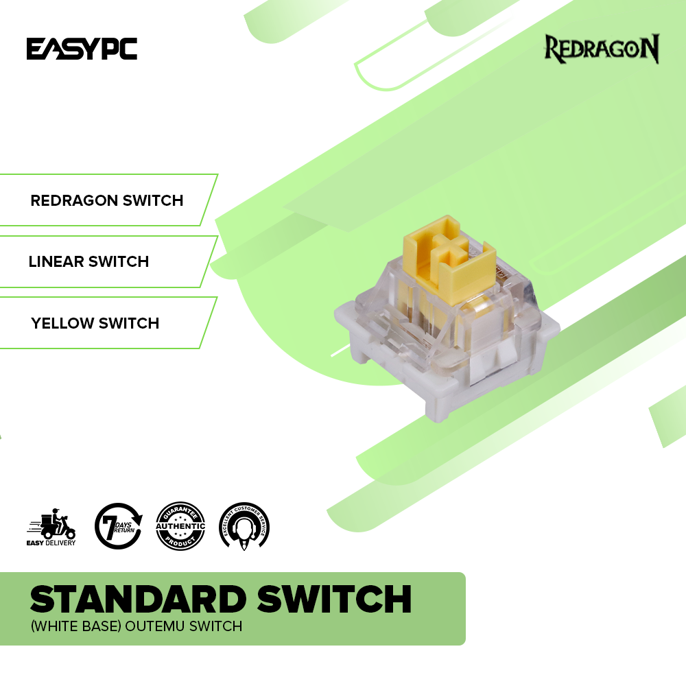Redragon Standard Switch (WHITE BASE) Outemu Yellow Switch – EasyPC