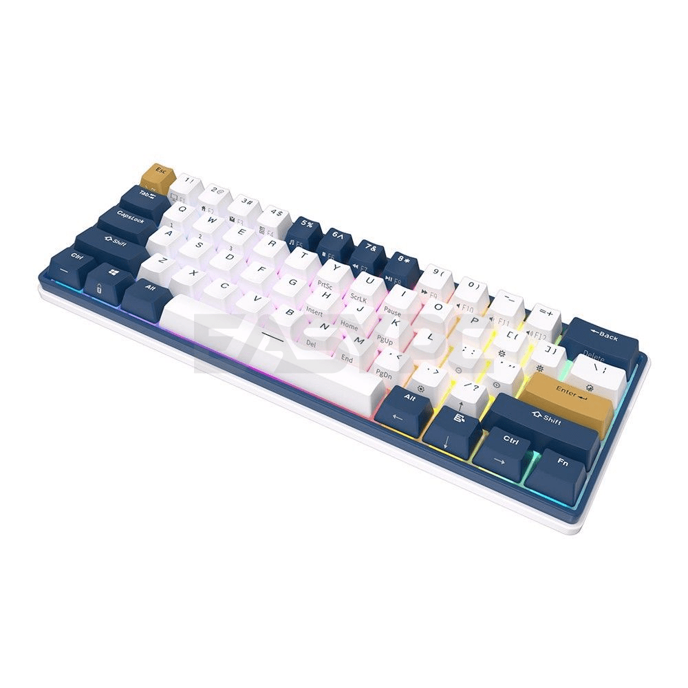 Royal Kludge RK61 Plus Trimode Cyan switch Mechanical Keyboard white ...