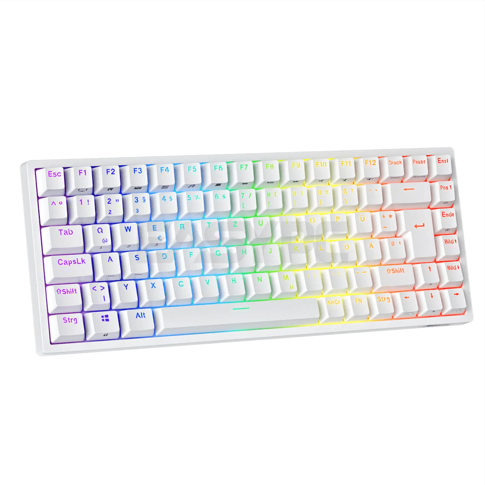 Royal Kludge RK84 Trimode Brown switch Mechanical Keyboard White – EasyPC