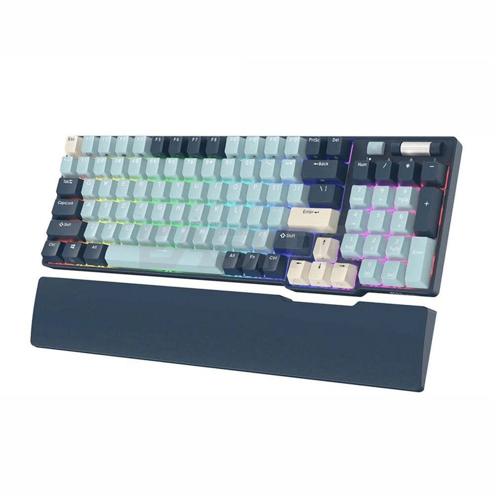 Royal Kludge RK96 Trimode Blue switch Mechanical Keyboard Forest Blue ...