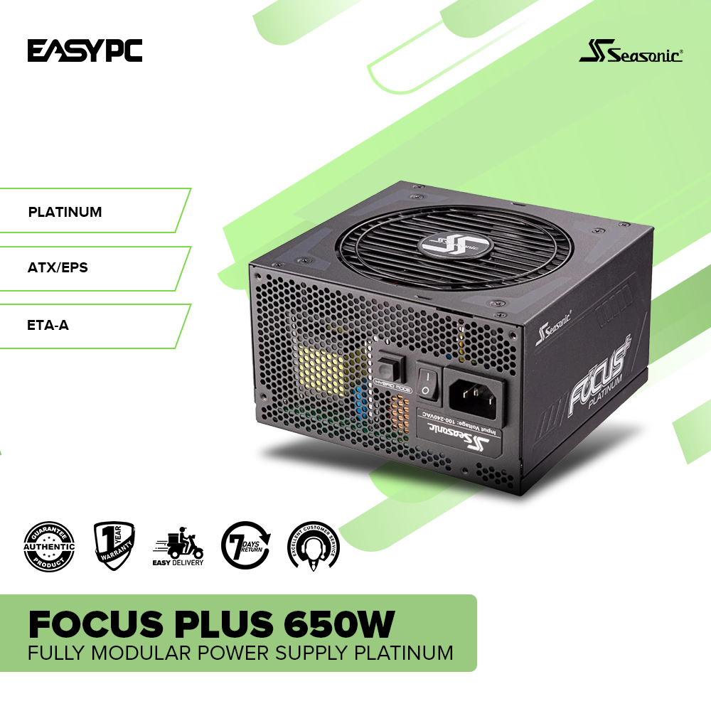 Seasonic Focus Plus 650W Fully Modular Power Supply Platinum – EasyPC