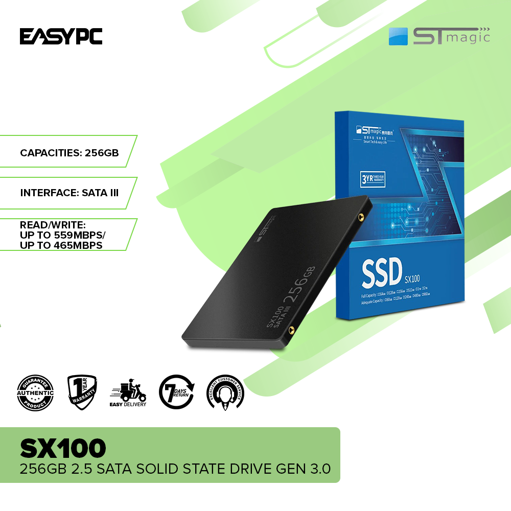 Stmagic SX100 256GB 2.5 Sata Solid State Drive Gen 3.0 – EasyPC