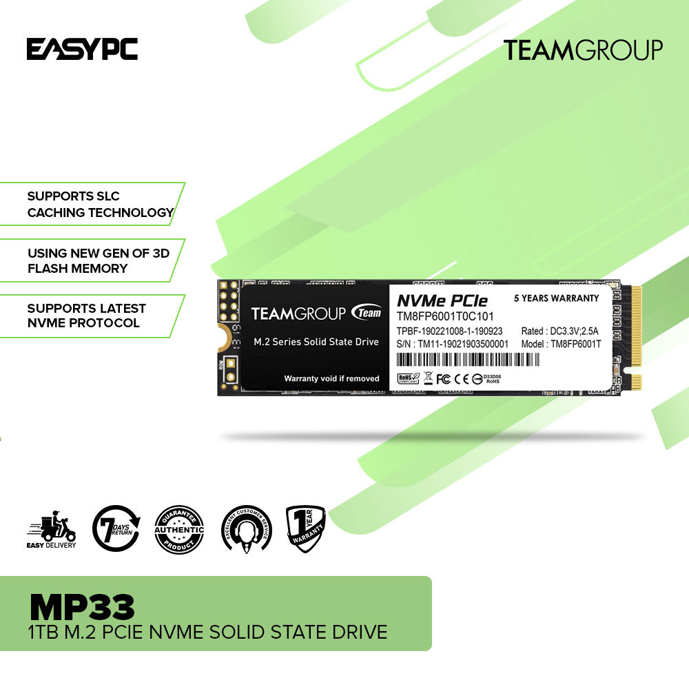 Team Group MP33 1TB M.2 PCIe NVME Solid State Drive – EasyPC