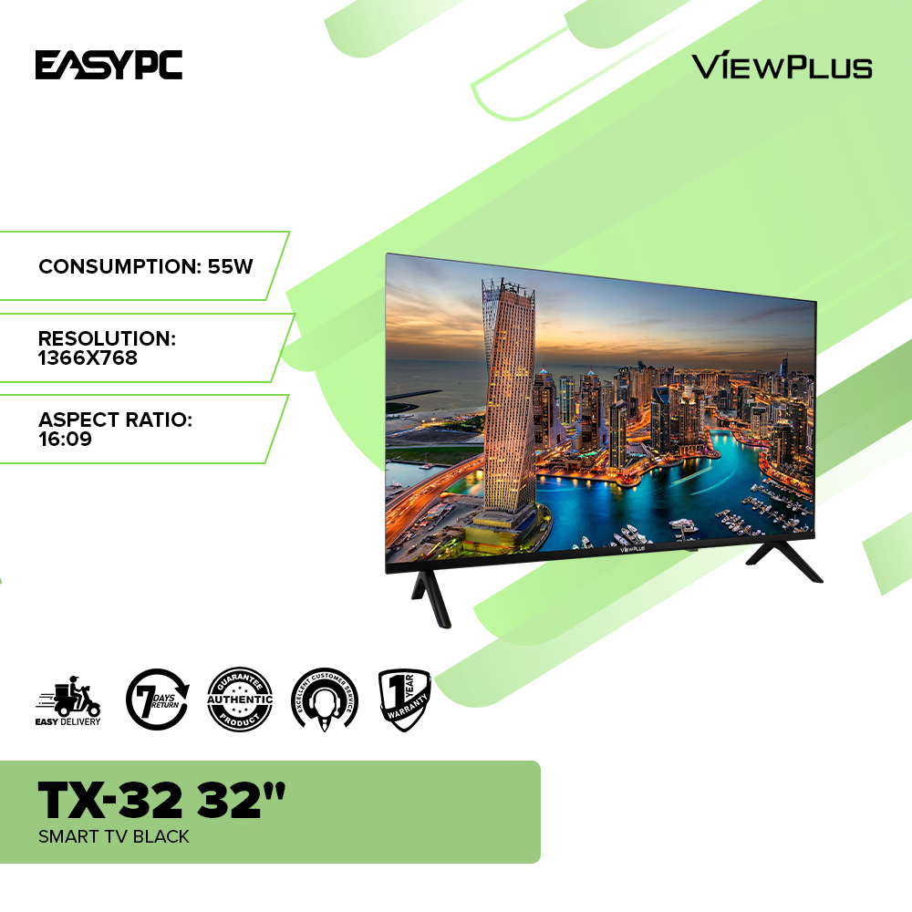 ViewPlus TX-32 32" Smart TV Black – EasyPC