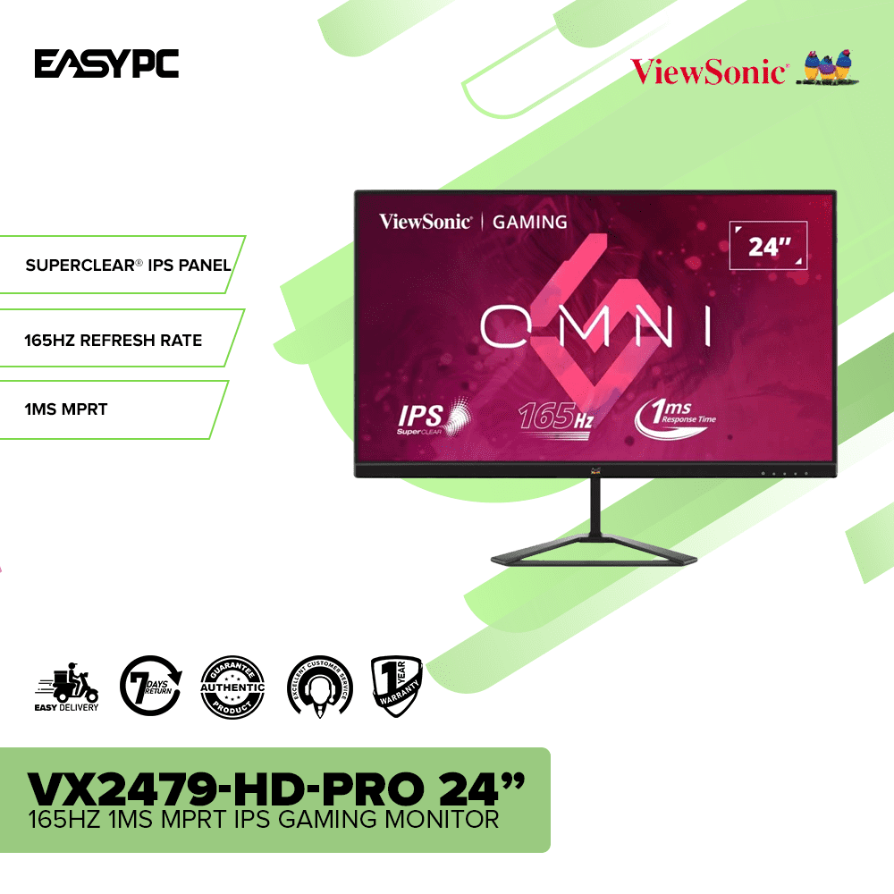 ViewSonic VX2479-HD-PRO 24Â” 165Hz 1MS MPRT IPS Gaming Monitor – EasyPC