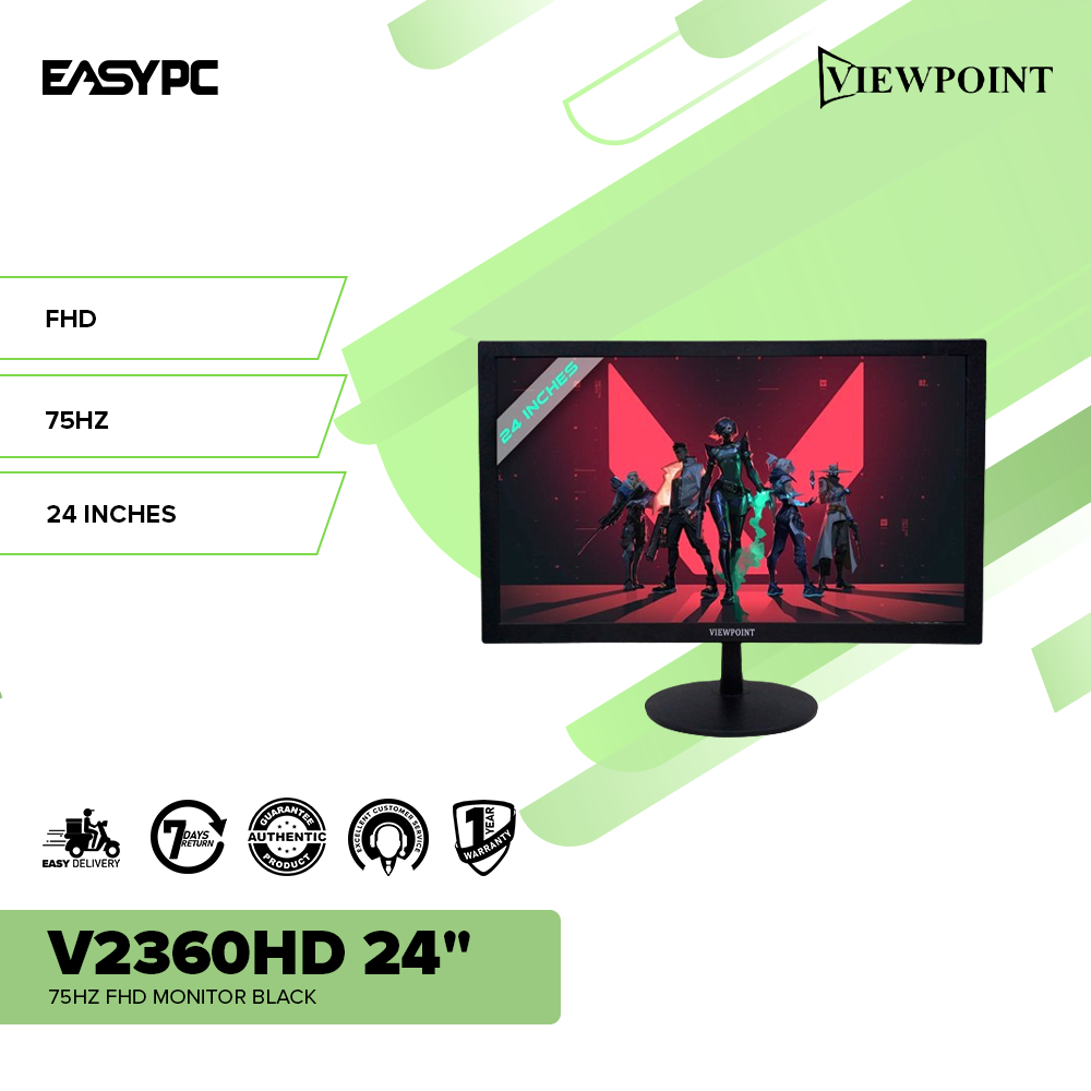 Viewpoint V2360HD 24" 75HZ FHD Monitor Black – EasyPC
