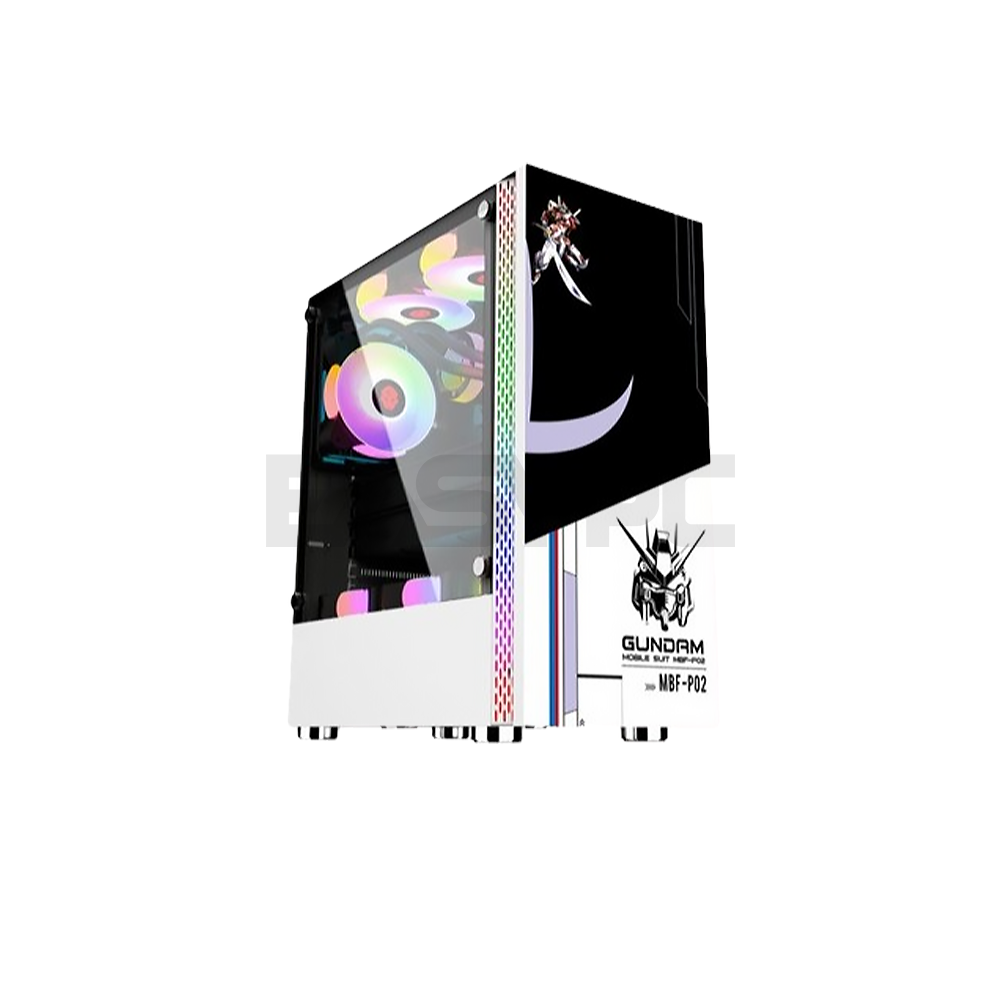 WJ CoolMan Game KM ATX Gundam Edition PC Case BlackWhite – EasyPC