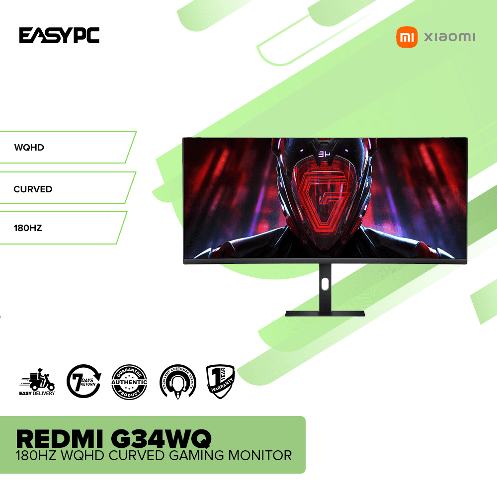 Xiaomi Redmi G34WQ 180HZ WQHD Curved Gaming Monitor – EasyPC