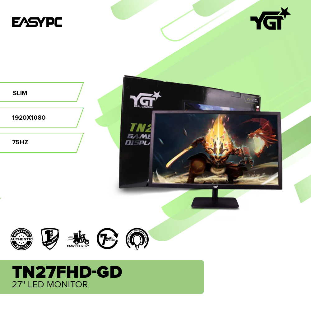 YGT TN27FHD-GD 27" FHD LED Monitor – EasyPC