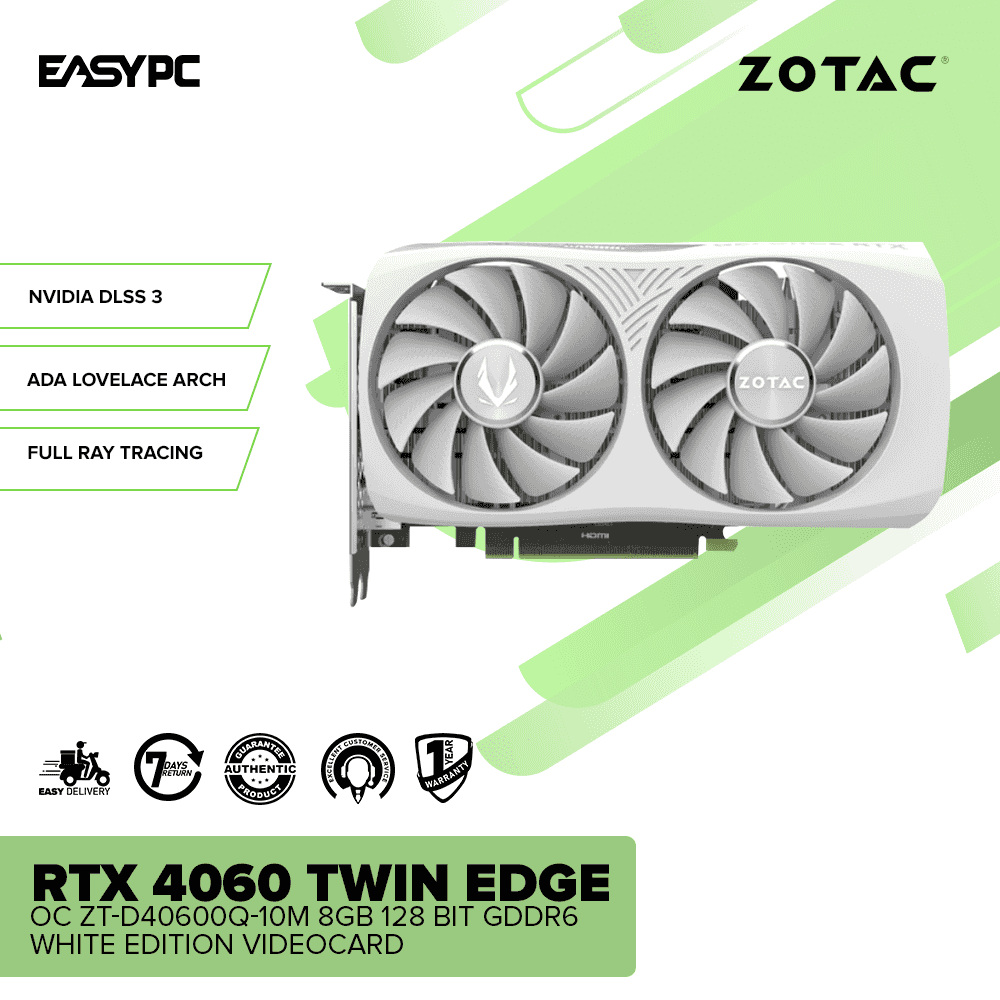 Zotac NVIDIAÂ® GeForce RTXÂ™ 4060 Twin Edge OC ZT-D40600Q-10M 8gb 128 ...