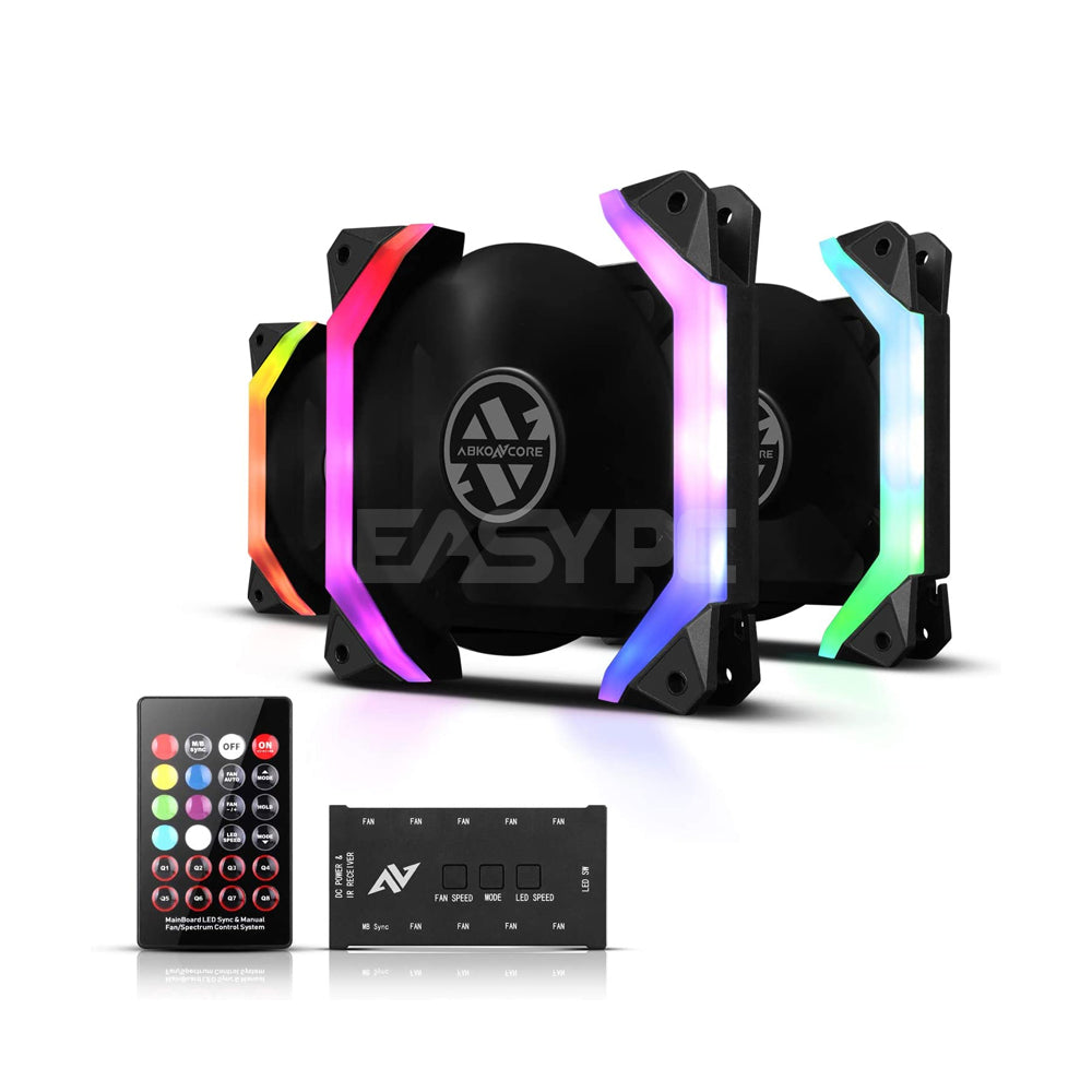 Abko Spider Spectrum 120mm 3in1 w/control hub Chasis Fan RGB – EasyPC