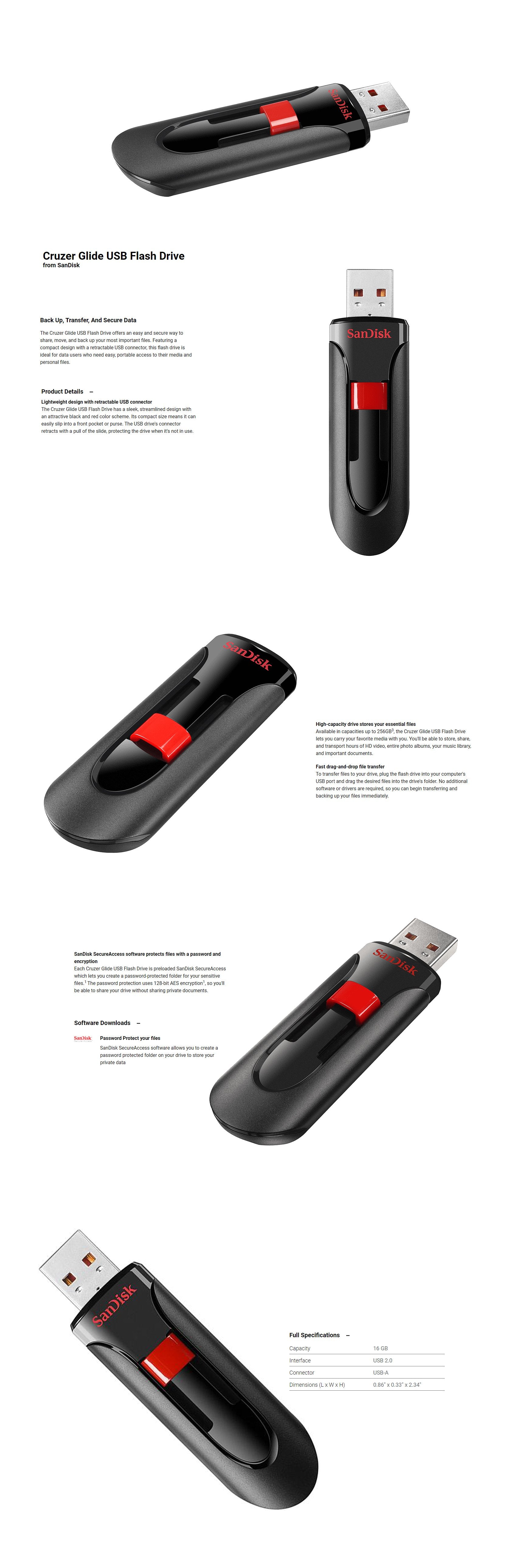 Sandisk Cruzer Glide Flashdrive 16gb – EasyPC