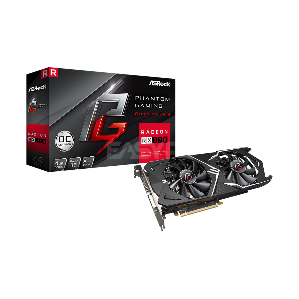 Asrock Rx570 Phantom Gaming OC Videocard 4gb 256bit Ddr5 – EasyPC