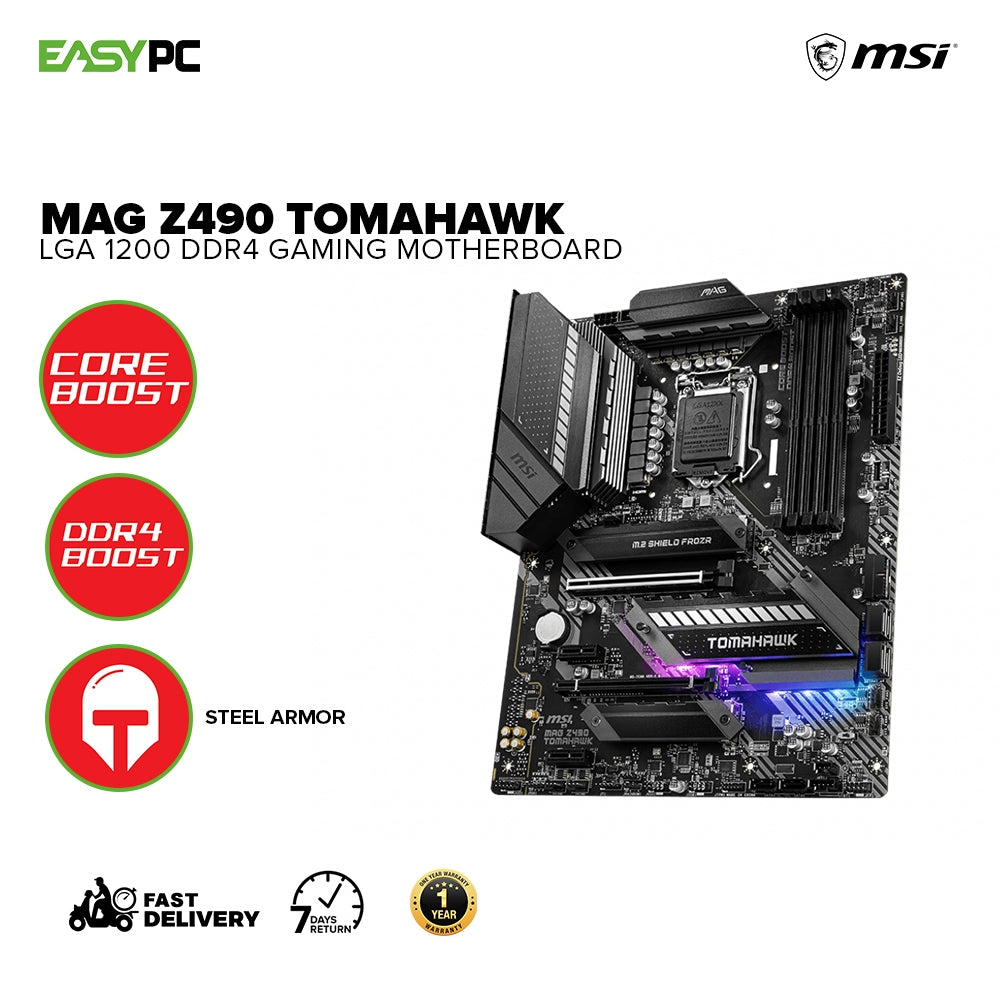 MSI Z490 Tomahawk LGA 1200 Ddr4 Gaming Motherboard – EasyPC