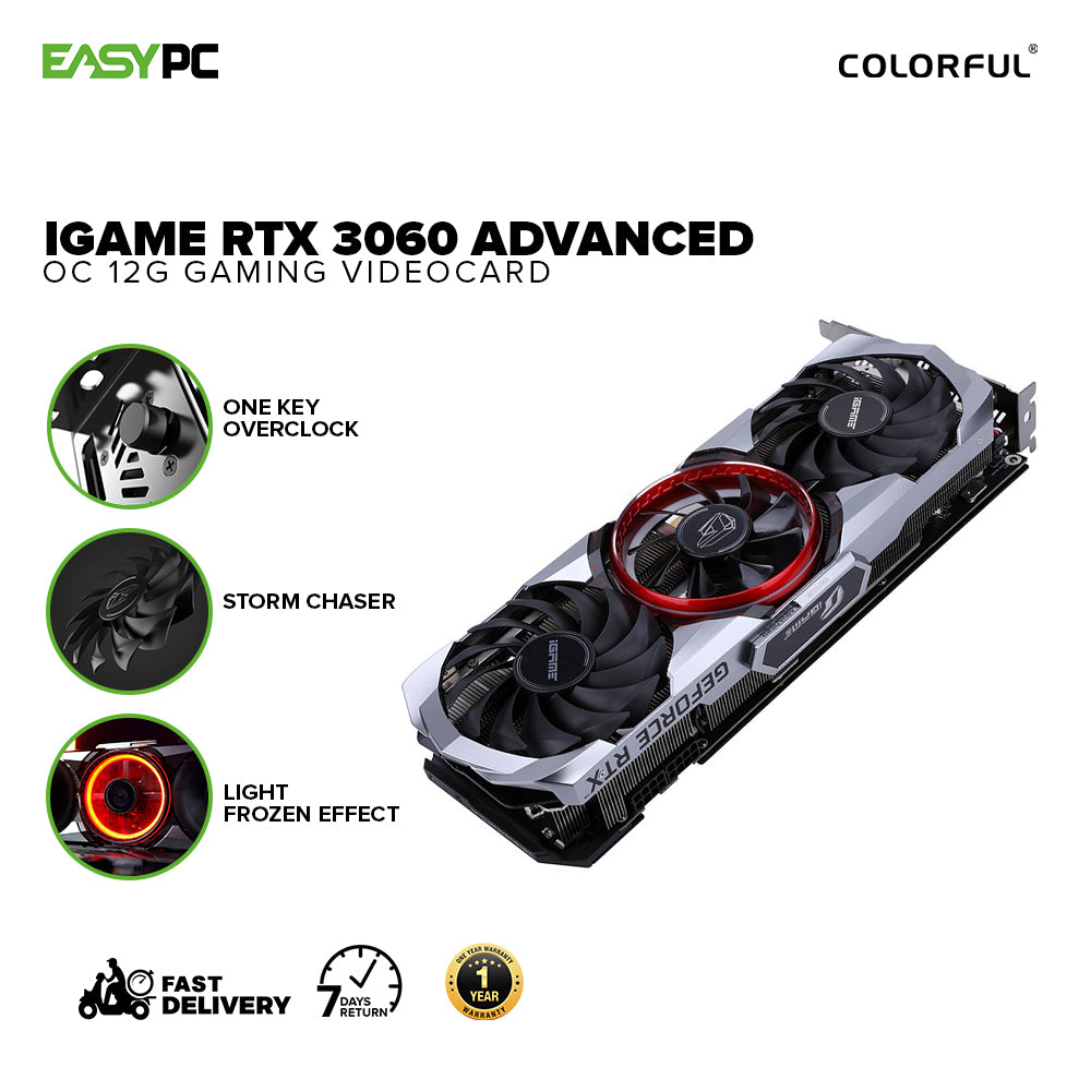 Colorful iGame NVIDIAÂ® GeForce RTXÂ™ 3060 Advanced OC 12gb 192bit GDd ...