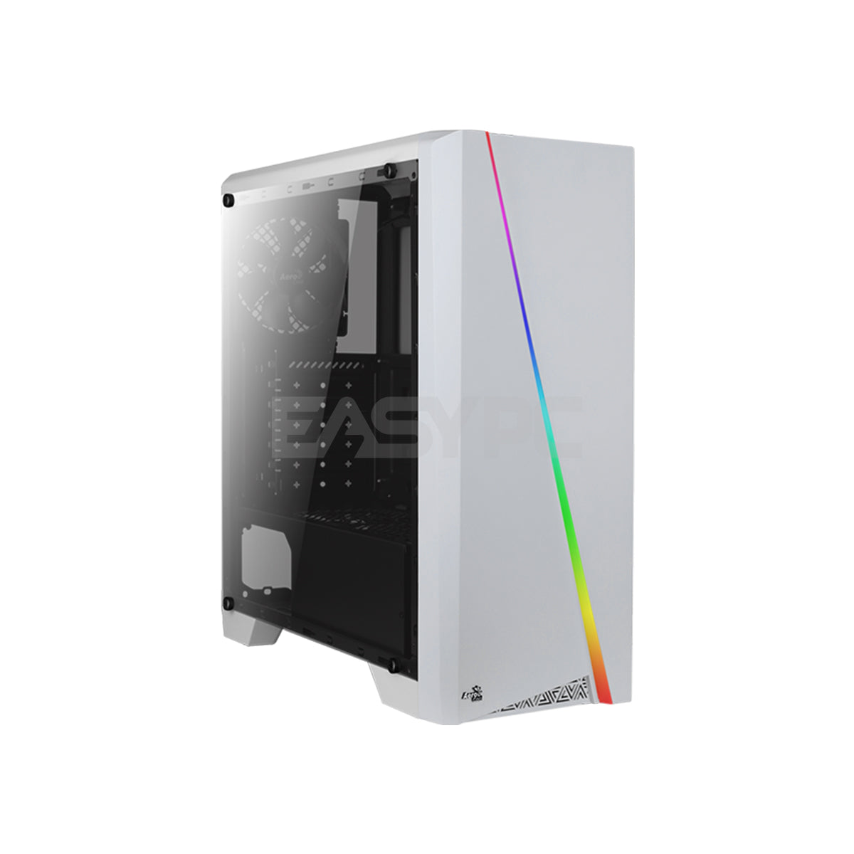 Aerocool Cyclon Mid Tower Front panel LED with 13 lighting modes, Acry ...