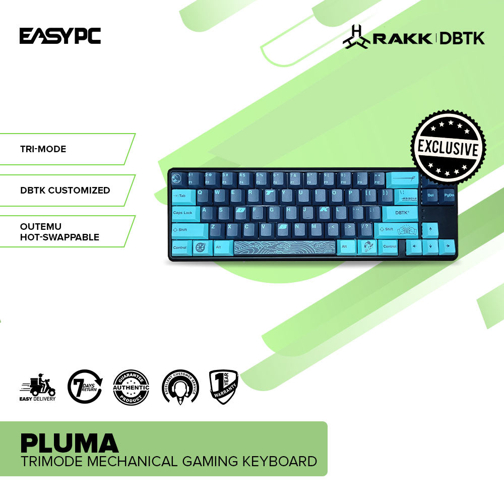 DBTK X RAKK Pluma Trimode Mechanical Gaming Keyboard – EasyPC