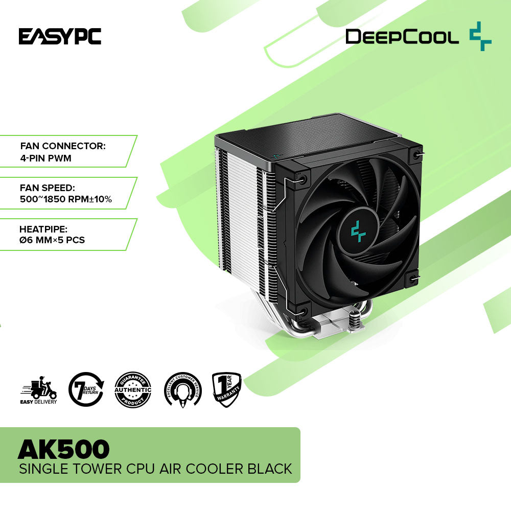 Deepcool AK500 Single Tower Bearing Type Fluid Dynamic CPU Air Cooler ...