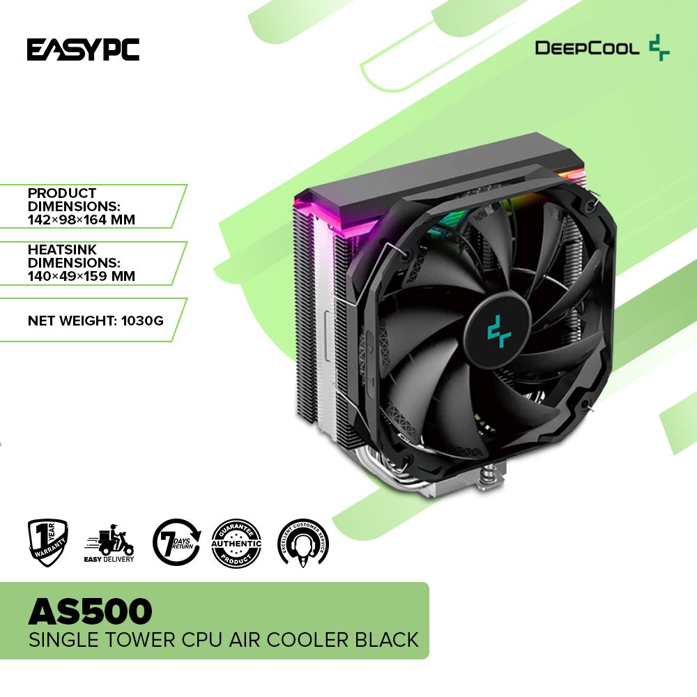 Deepcool AS500 Single Tower Elevated Cooling Performance Control your ...