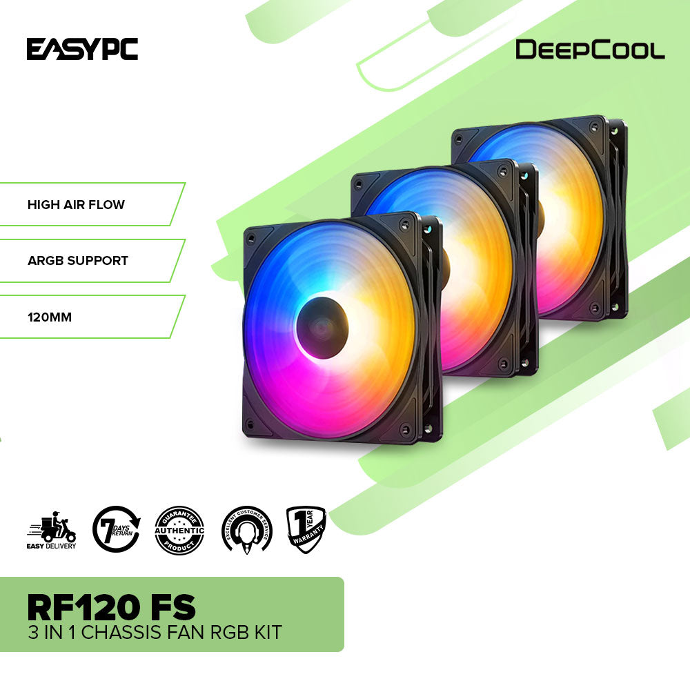 Deepcool RF120 FS 3 in 1 Silenty Powerful Simply Colorful Convenient L ...