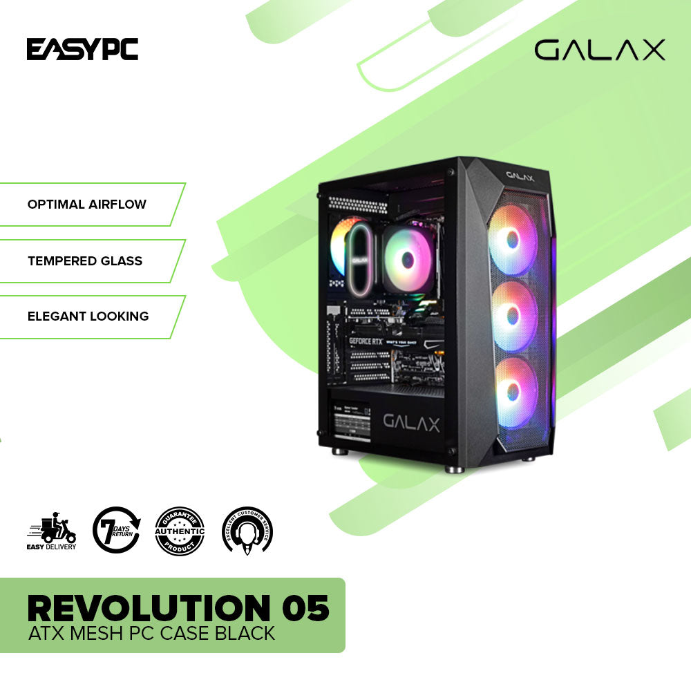 Galax Revolution 05 ATX Mesh PC Case Black – EasyPC