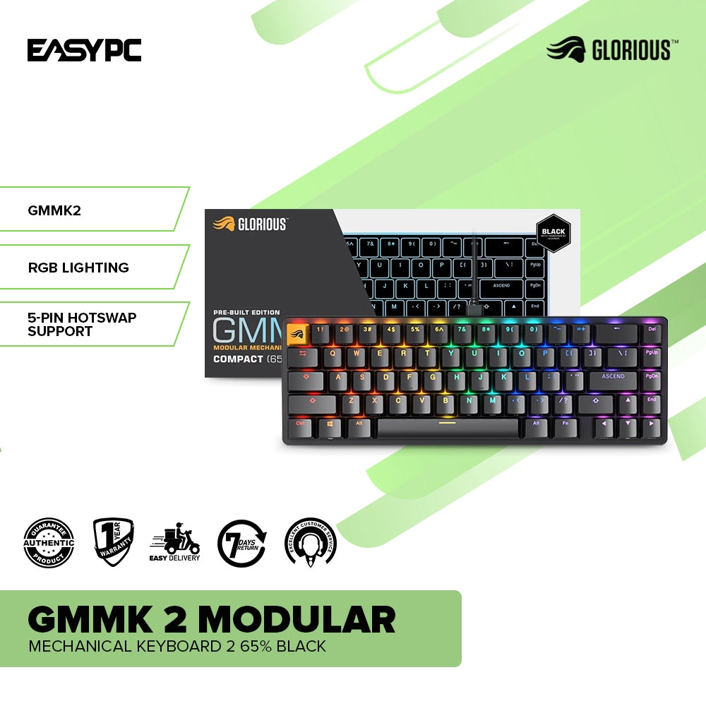 Glorious Modular Mechanical Keyboard 2 ( GMMK 2 ) 65%/96% Black – EasyPC