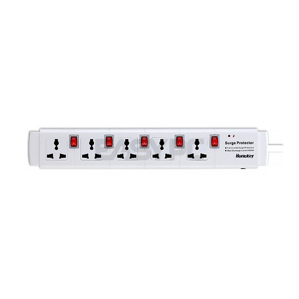 Huntkey PZC504-4 2 meters 5 Socket Individual Switch Surge Protector ...